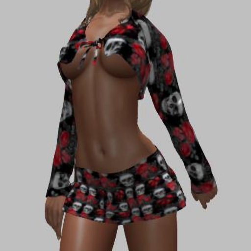 Second Life Marketplace Skirt And Top Goth Outfit